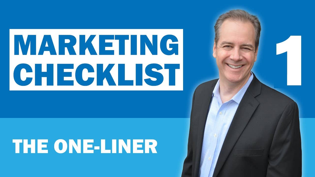 The Marketing Checklist #1 - The One-Liner | C1M